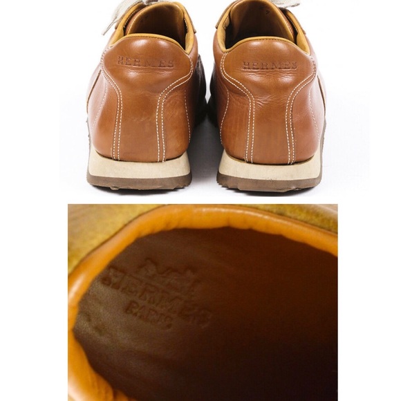 Hermes | Shoes | Hermsauthentic Tan Sneakers Size 365price Drop | Poshmark